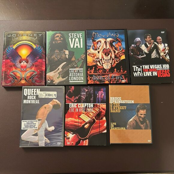 Media | Rock N Roll Dvd Lot Journey Who Queen Clapton Vai Springsteen ...